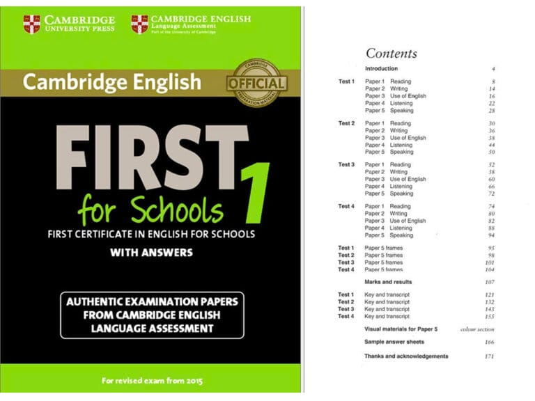 Cambridge First for Schools 1 FCE 2015 with ANSWERS KEY – SÁCH LUYỆN ...